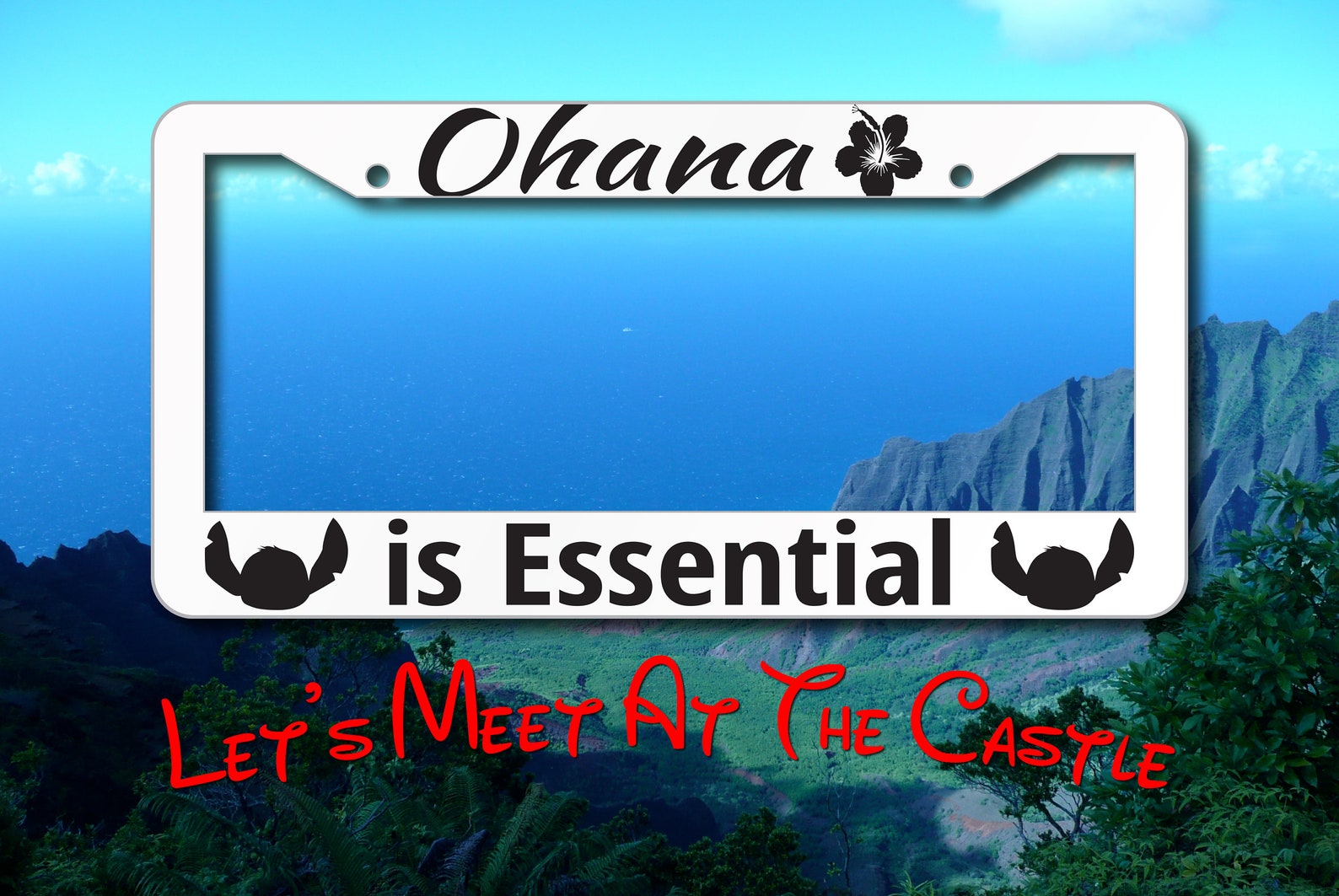 Lilo and Stitch Inspired License Plate Frame Ohana is - Etsy