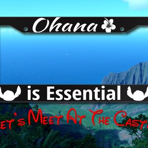 Lilo and Stitch Inspired License Plate Frame, Ohana is Essential ...
