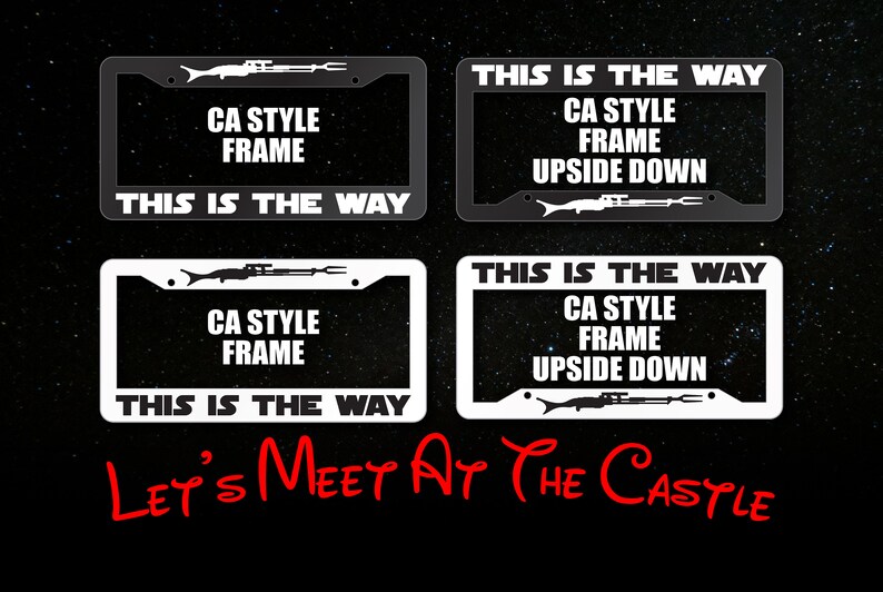 Mandalorian Inspired This is the Way License Plate Frame | Etsy