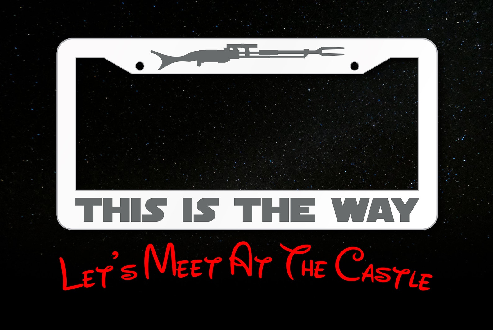 Mandalorian Inspired This is the Way License Plate Frame, Jedi Inspired ...