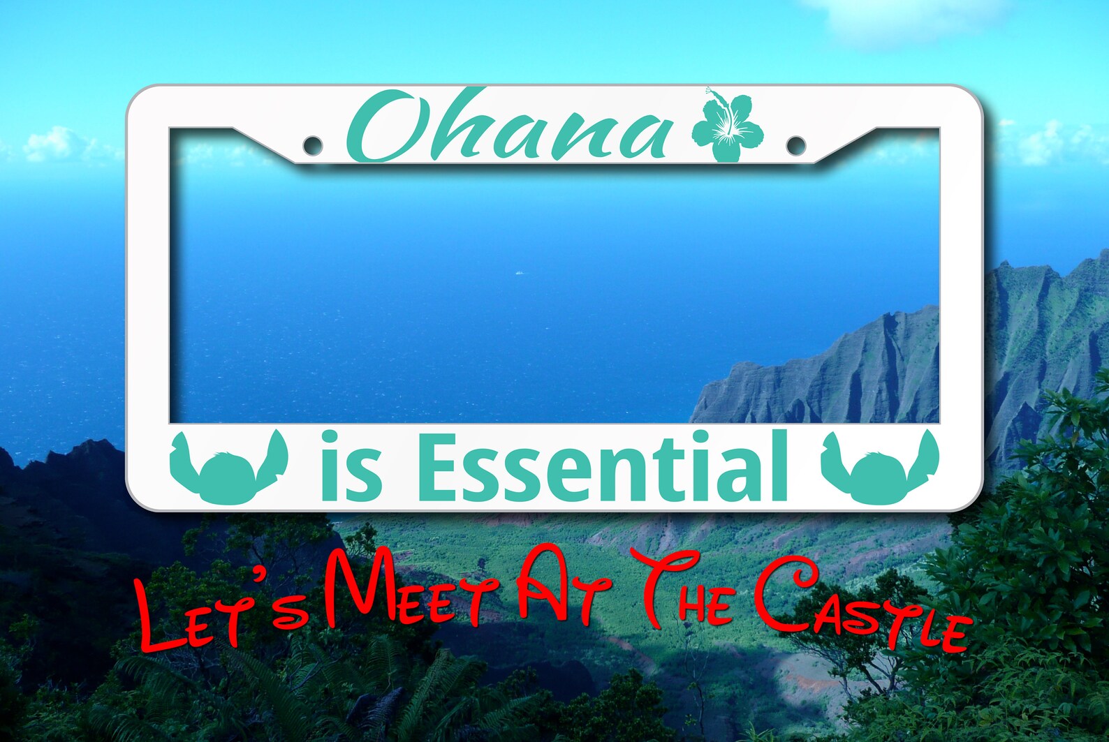 Lilo and Stitch Inspired License Plate Frame Ohana is - Etsy