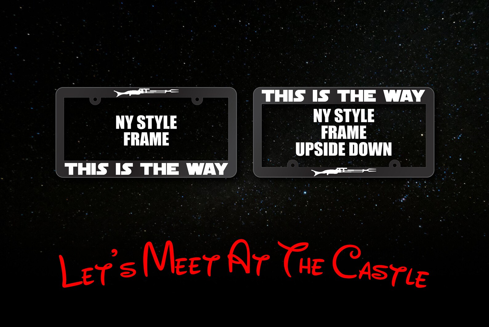 Mandalorian Inspired This is the Way License Plate Frame, Jedi Inspired ...