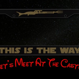 Mandalorian Inspired This is the Way License Plate Frame, Jedi Inspired ...