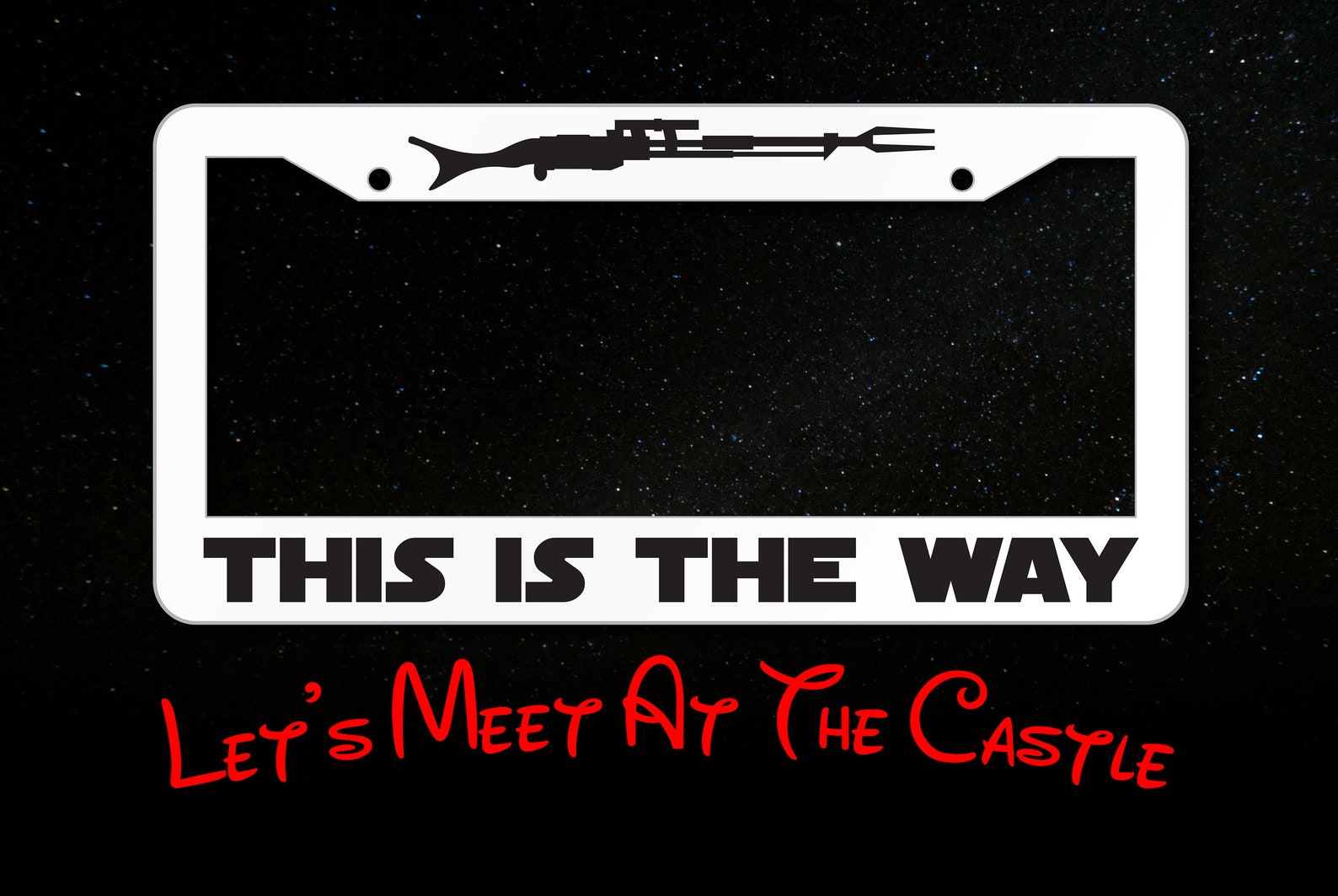 Mandalorian Inspired This is the Way License Plate Frame, Jedi Inspired ...