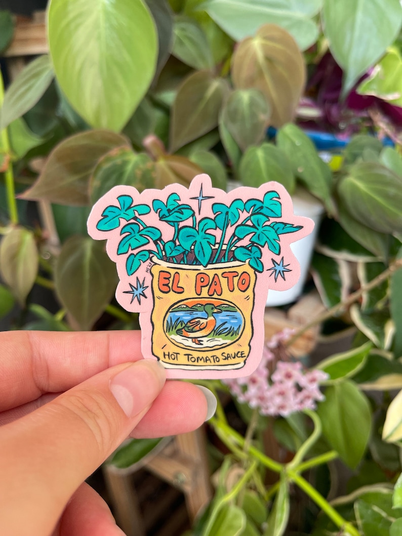 Pato Sauce Plant Vase Sticker - Etsy