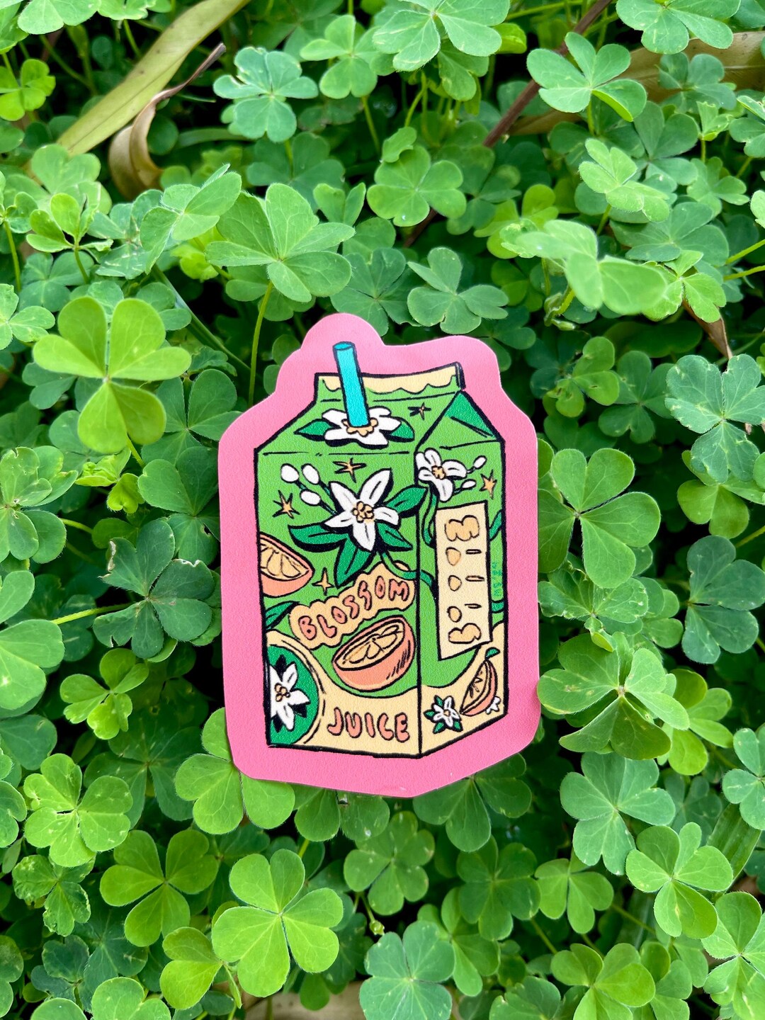 Orange Blossom Juice Box Sticker - Etsy