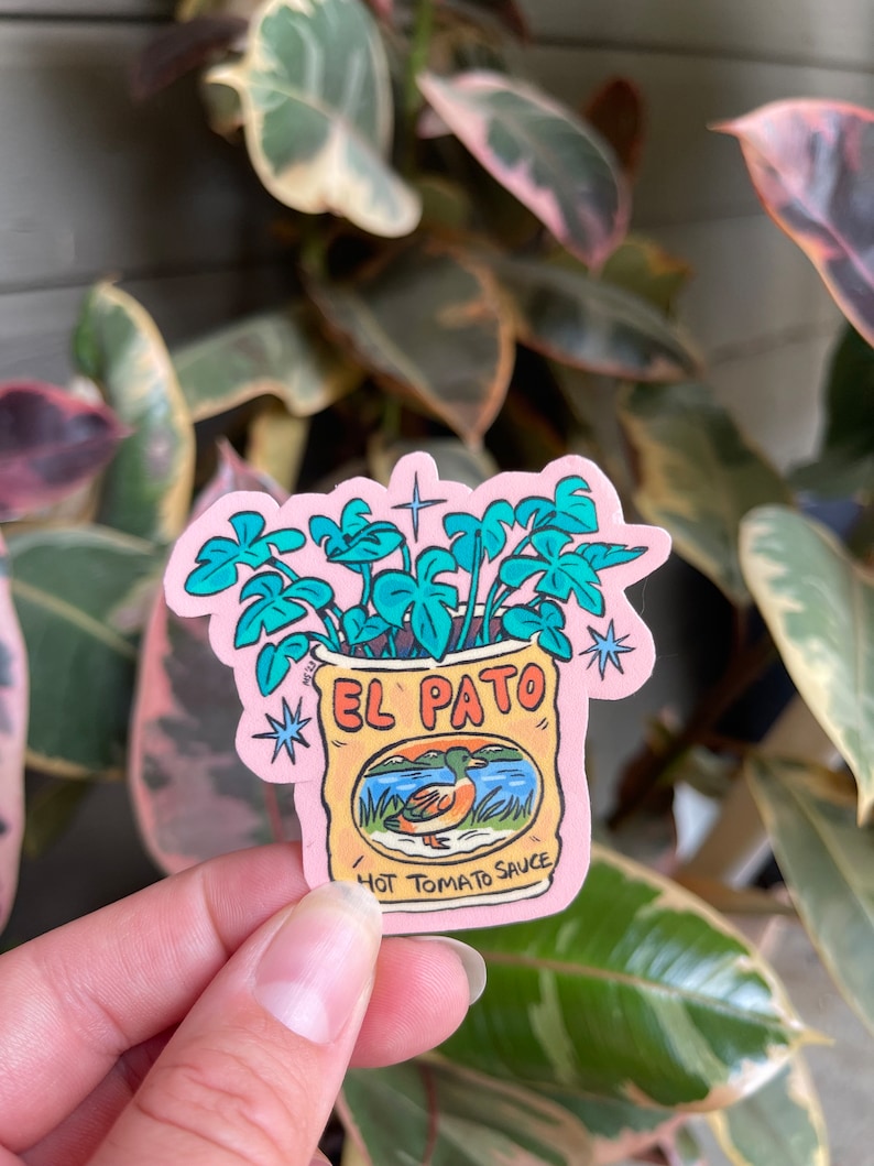 Pato Sauce Plant Vase Sticker - Etsy