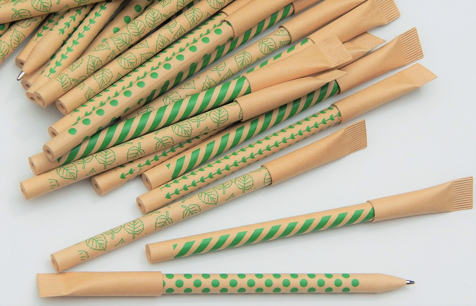 Recycled Kraft Paper Pens: Eco-friendly, Plastic-free Ballpoint Set - Etsy