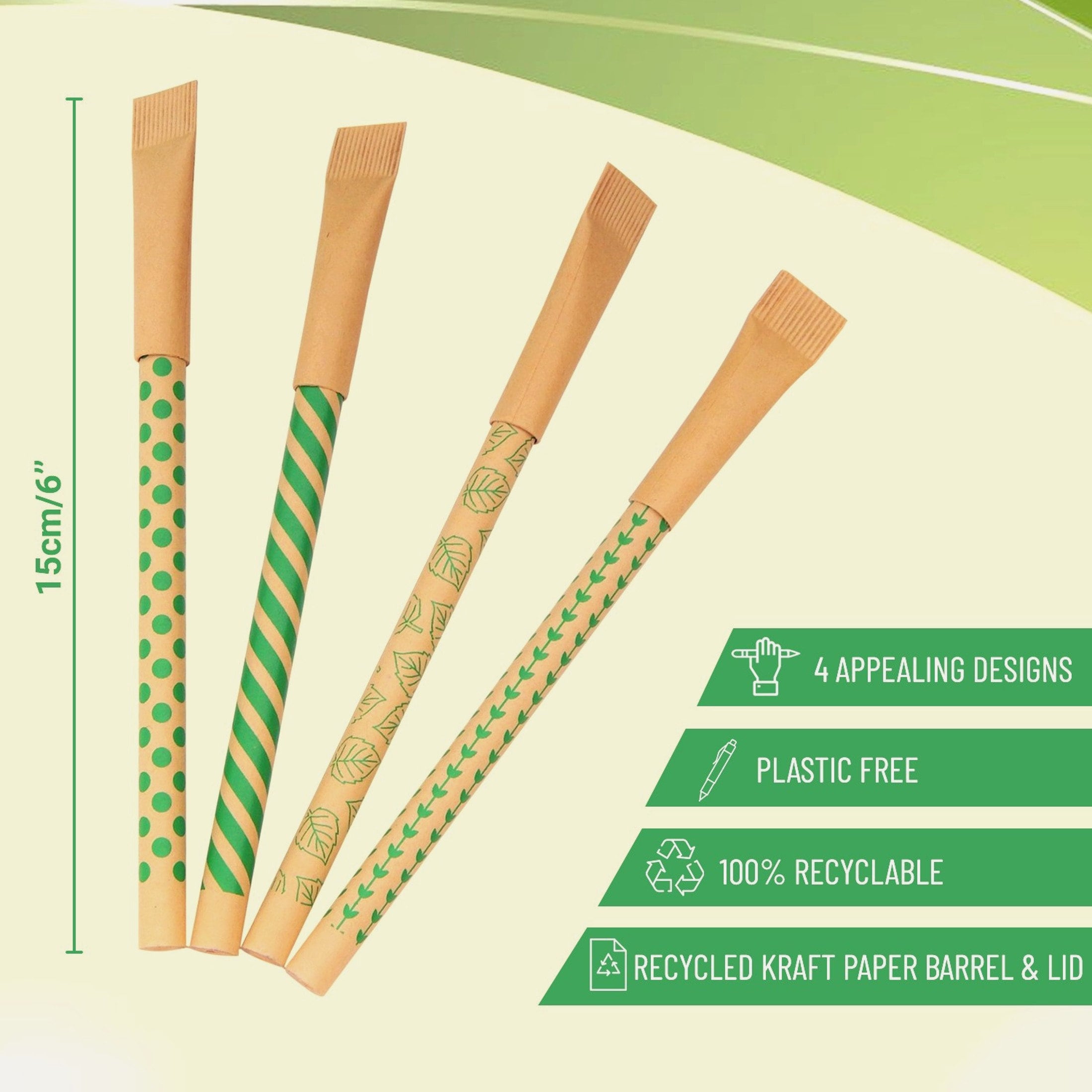 Recycled Kraft Paper Pens: Eco-friendly, Plastic-free Ballpoint Set - Etsy