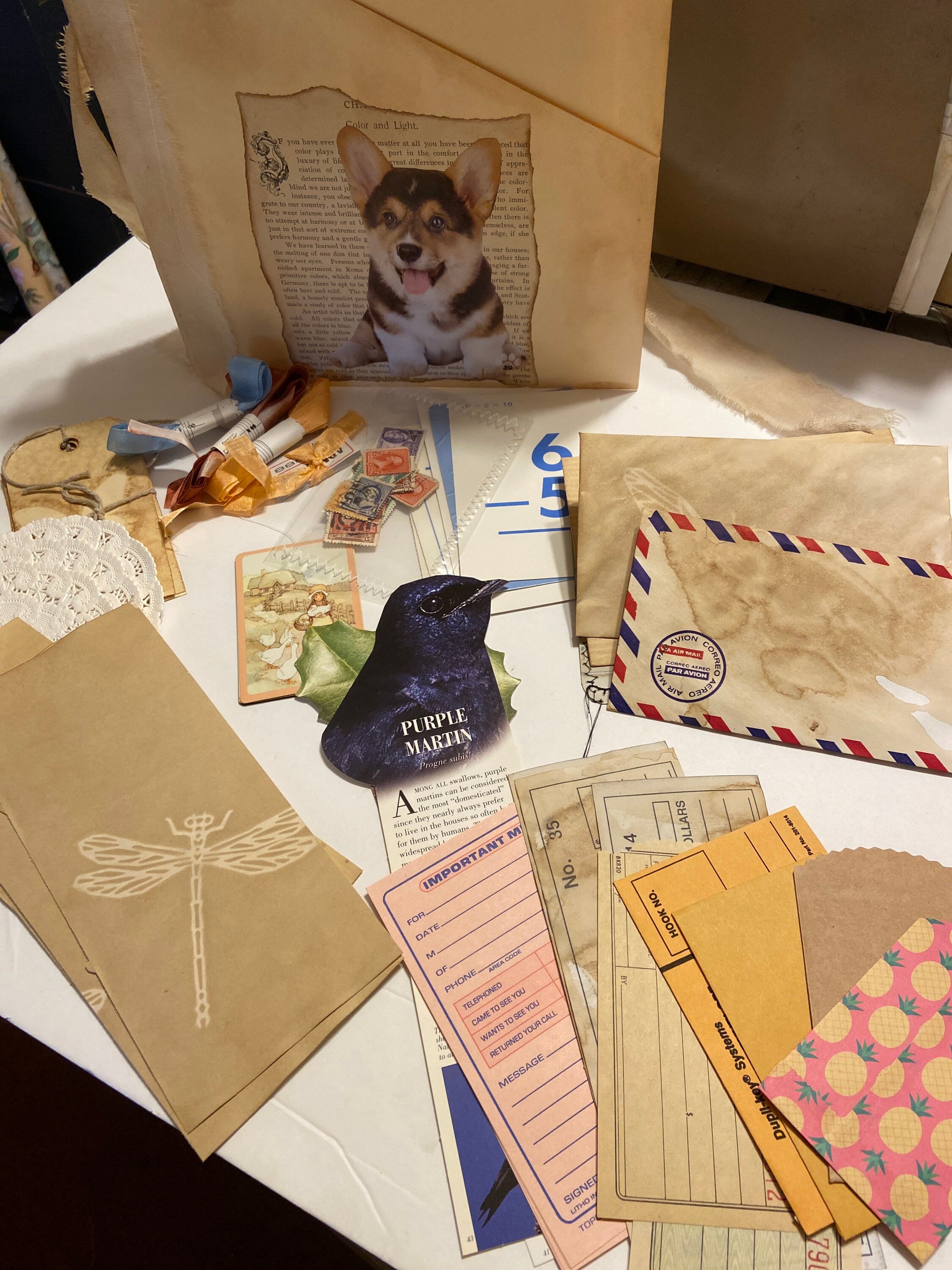 Coffee Stained Journal Paper Kit | Etsy