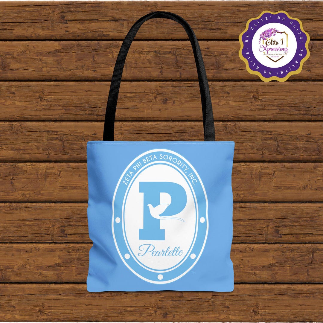 Pearlette | Zeta Phi Beta Pearlette | V2 Baby Blue Tote Bag - Etsy