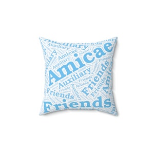 Zeta Amicae |amica | Amicae | "word Art" | Polyester Square Pillow - Etsy