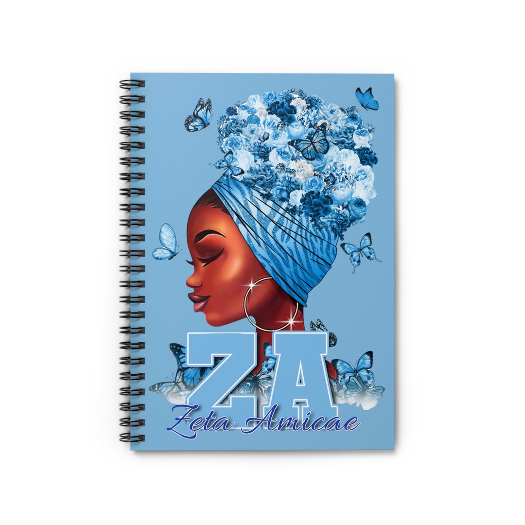 Zeta Amicae Wraps & Butterflies - Spiral Notebook Ruled Line - Etsy