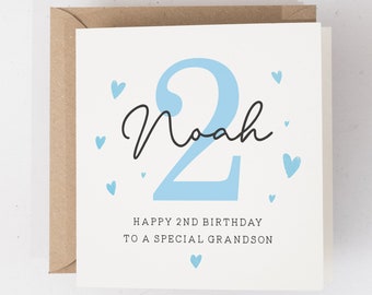 Personalised 2nd Birthday Card Second Birthday Card for Girl - Etsy