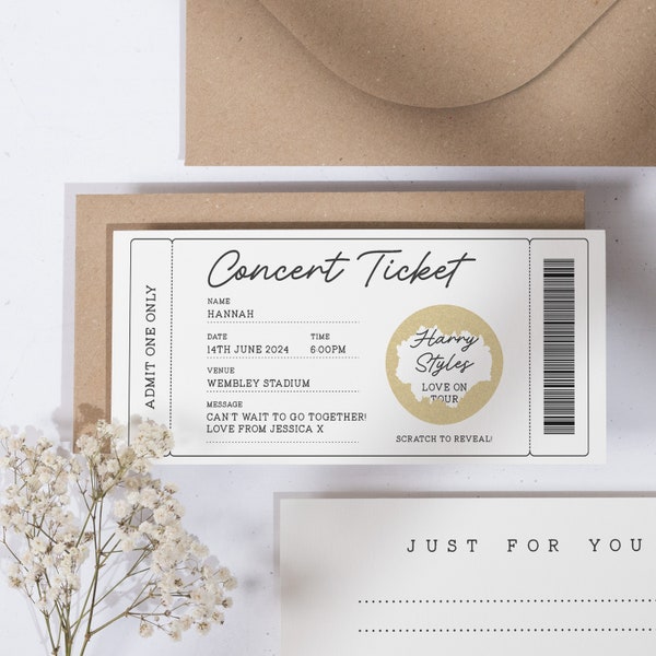 Concert Voucher - Etsy