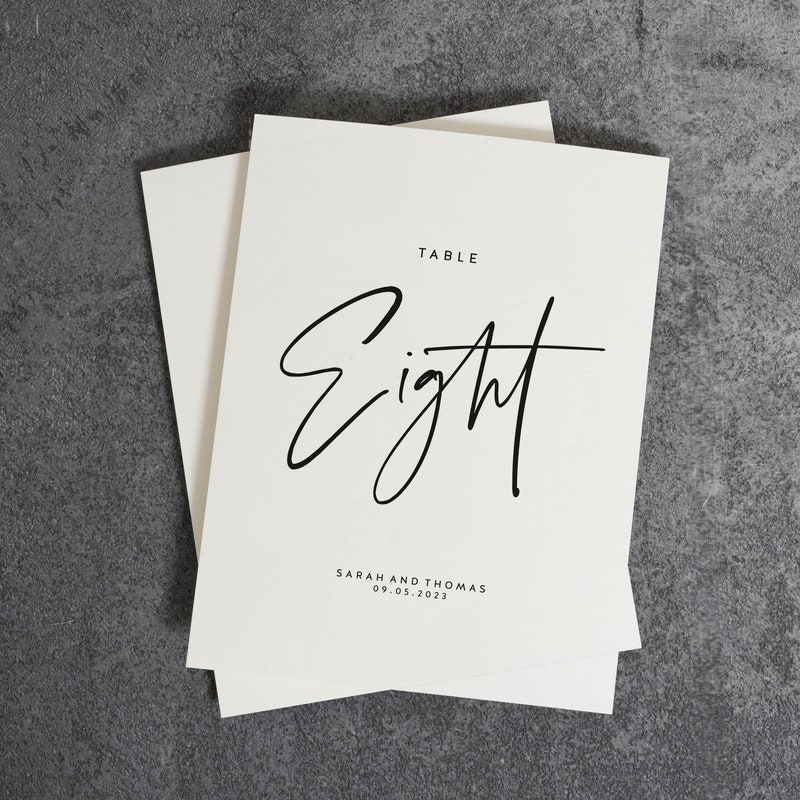 Elegant Table Number - Etsy