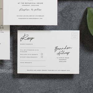 Script Wedding Invitation Bundle With Invite With Envelopes, RSVP Card ...