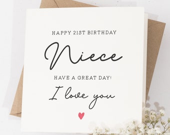 Funny Niece Greeting Card, Niece Birthday Card, Niece Gift, Niece Gifts for Women, Niece Gift ...