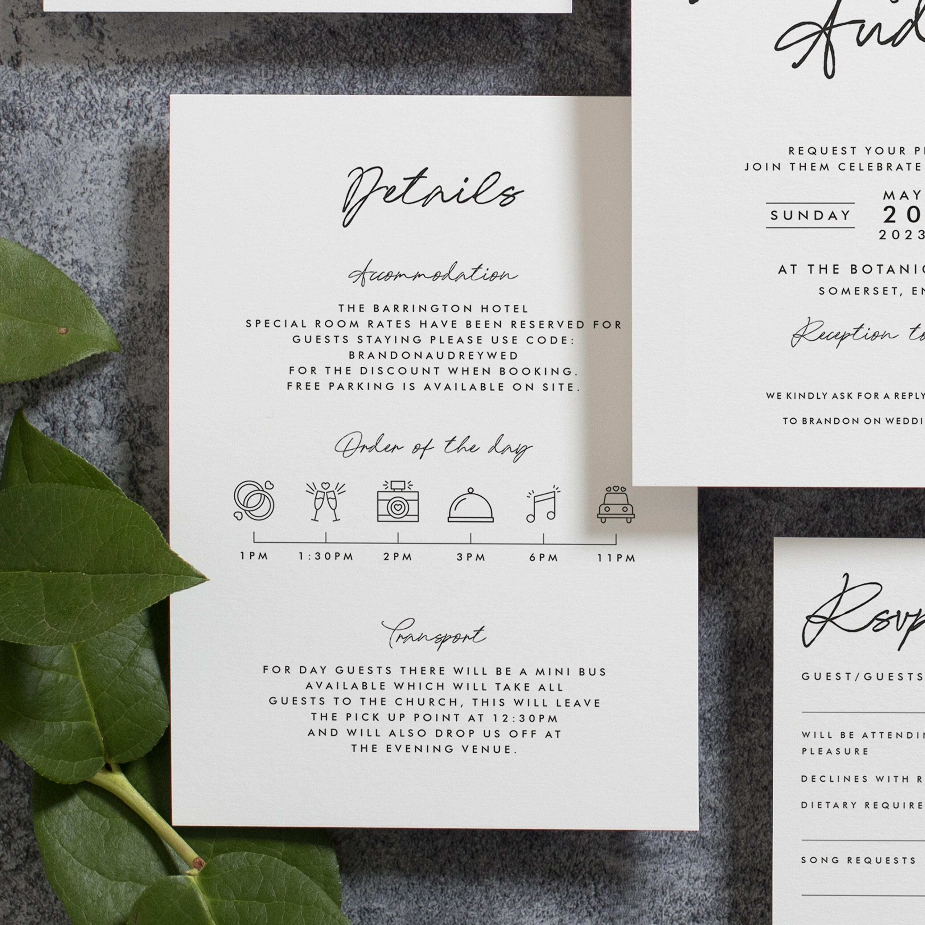 Script Wedding Invitation Bundle With Invite With Envelopes - Etsy UK