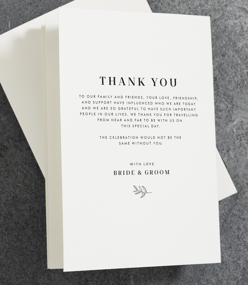 Wedding Order of Service Simple Order of Service Wedding - Etsy UK