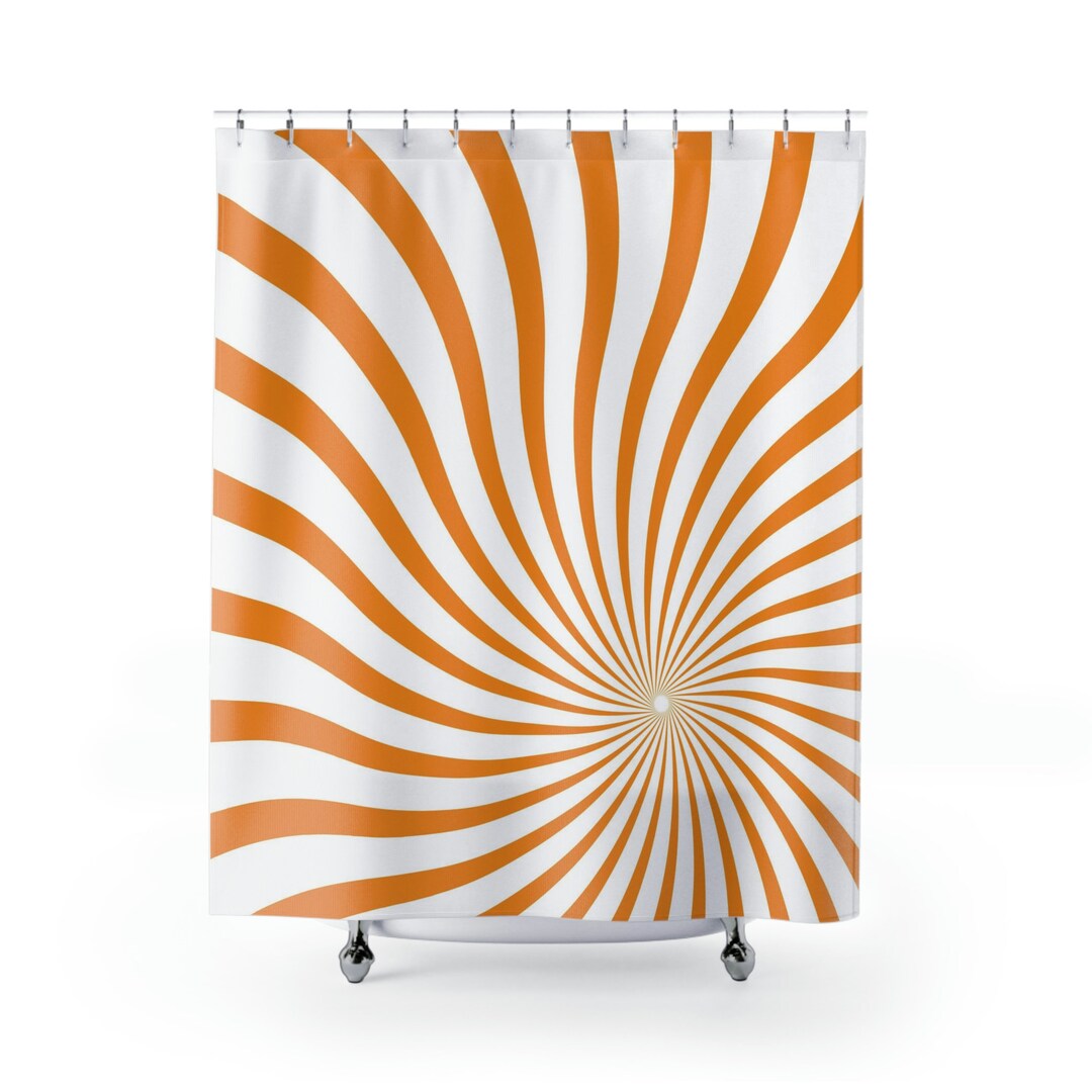 Sun Shower Curtain Mid Century Modern Shower Curtain Abstract Etsy