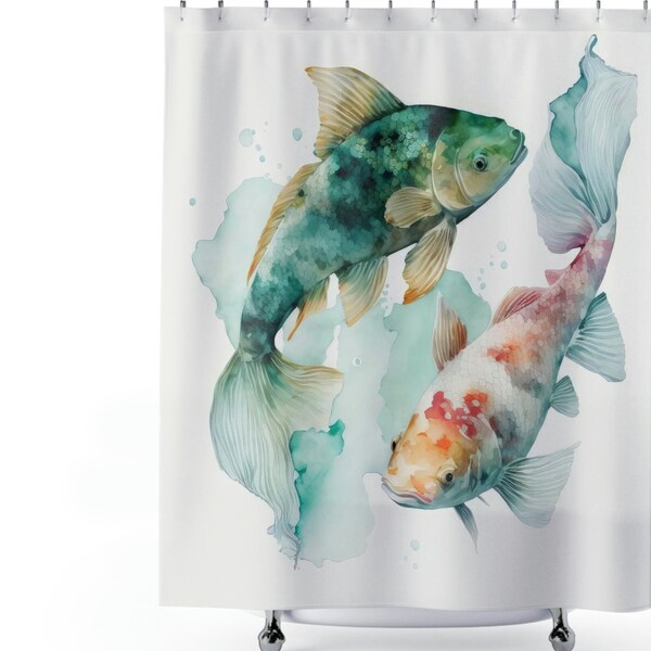 Fish Shower Curtain - Etsy