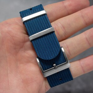 Blue Ribbed Nylon Watch Strap, Blue (20mm & 22mm) - Etsy
