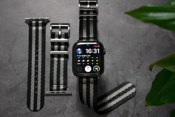 Bond Spectre Light Apple Watch Strap Black Grey series 1 - Etsy