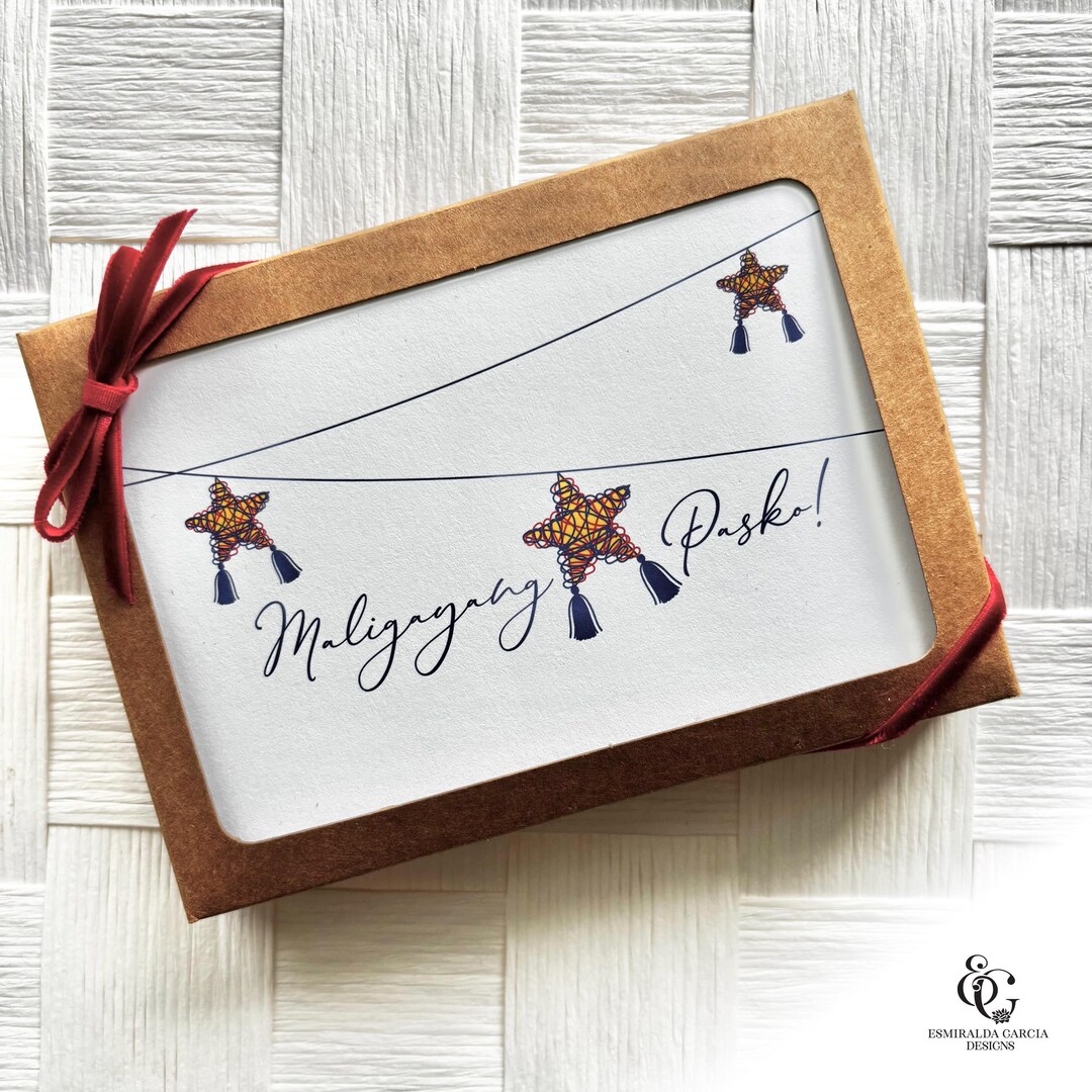Filipino Christmas Parol Cards | Maligayang Pasko, Set of 10 - Etsy