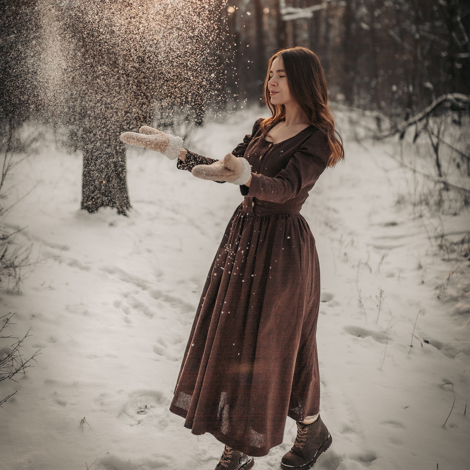 Brown Demelza Dress - Etsy