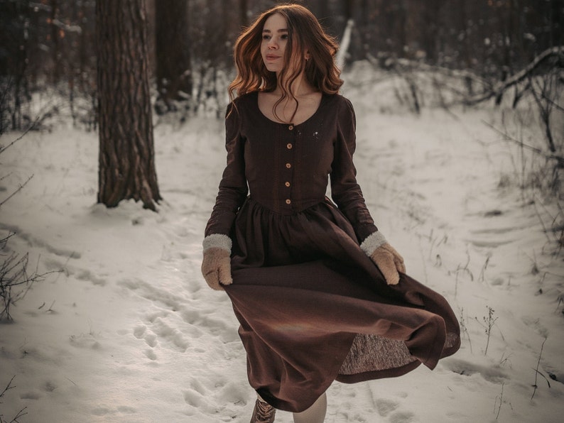 Brown Demelza Dress - Etsy