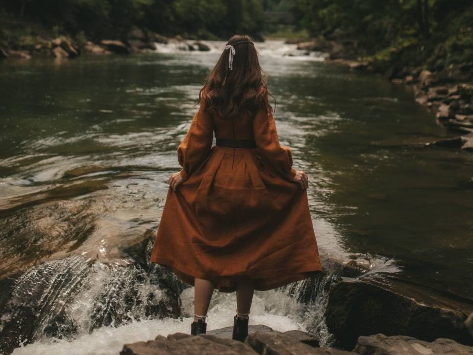 Autumn Linen Dress - Etsy