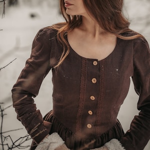 Brown Demelza Dress - Etsy