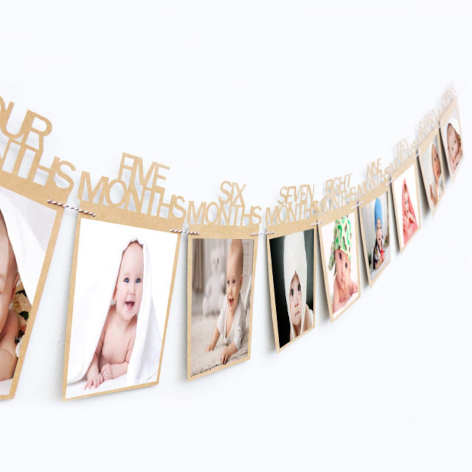 Gorgeous Baby 1st Birthday Banner in Months | Etsy