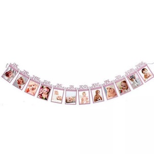 Gorgeous Baby 1st Birthday Banner in Months - Etsy