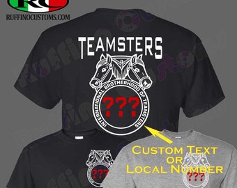 Custom Teamsters Union Shirt Personalizable Teamsters Members Tshirt Gift Teamsters Contract T ...