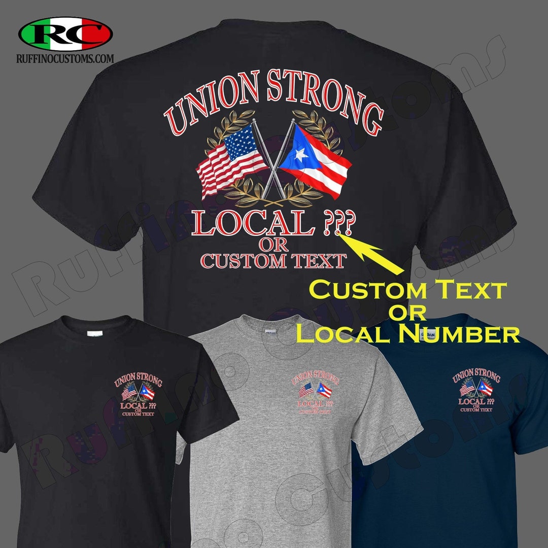Union Strong American / Puerto Rican Flag Custom Local T Shirt - Etsy