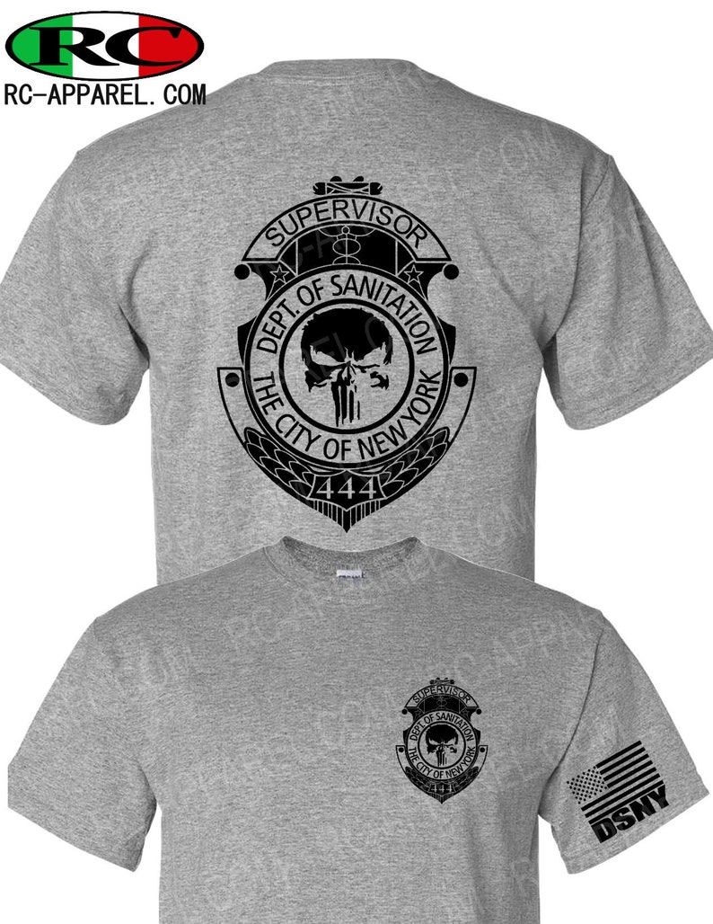 DSNY NYC Sanitation Supervisor Badge T Shirt 444 - Etsy