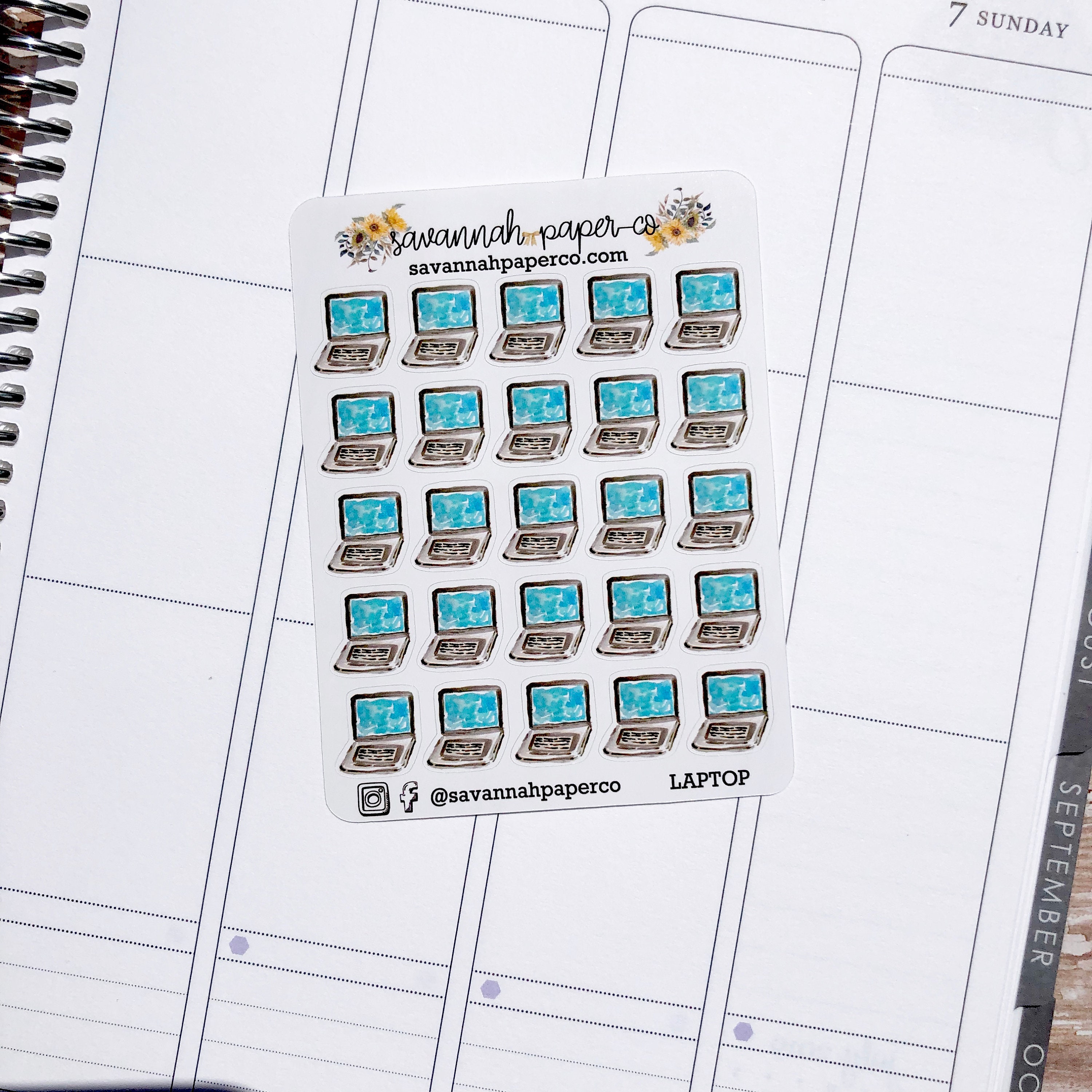 LAPTOP Stickers / Laptop Sheet Icons / Functional Stickers / Erin ...