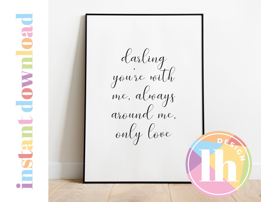 Ben Howard Print Only Love Home Decor Ben Howard Lyrics - Etsy
