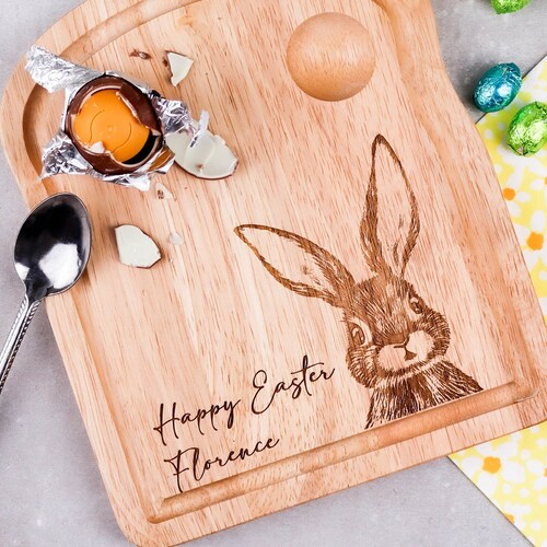Personalised Dippy Egg Breakfast Board With a Bee Design - Etsy