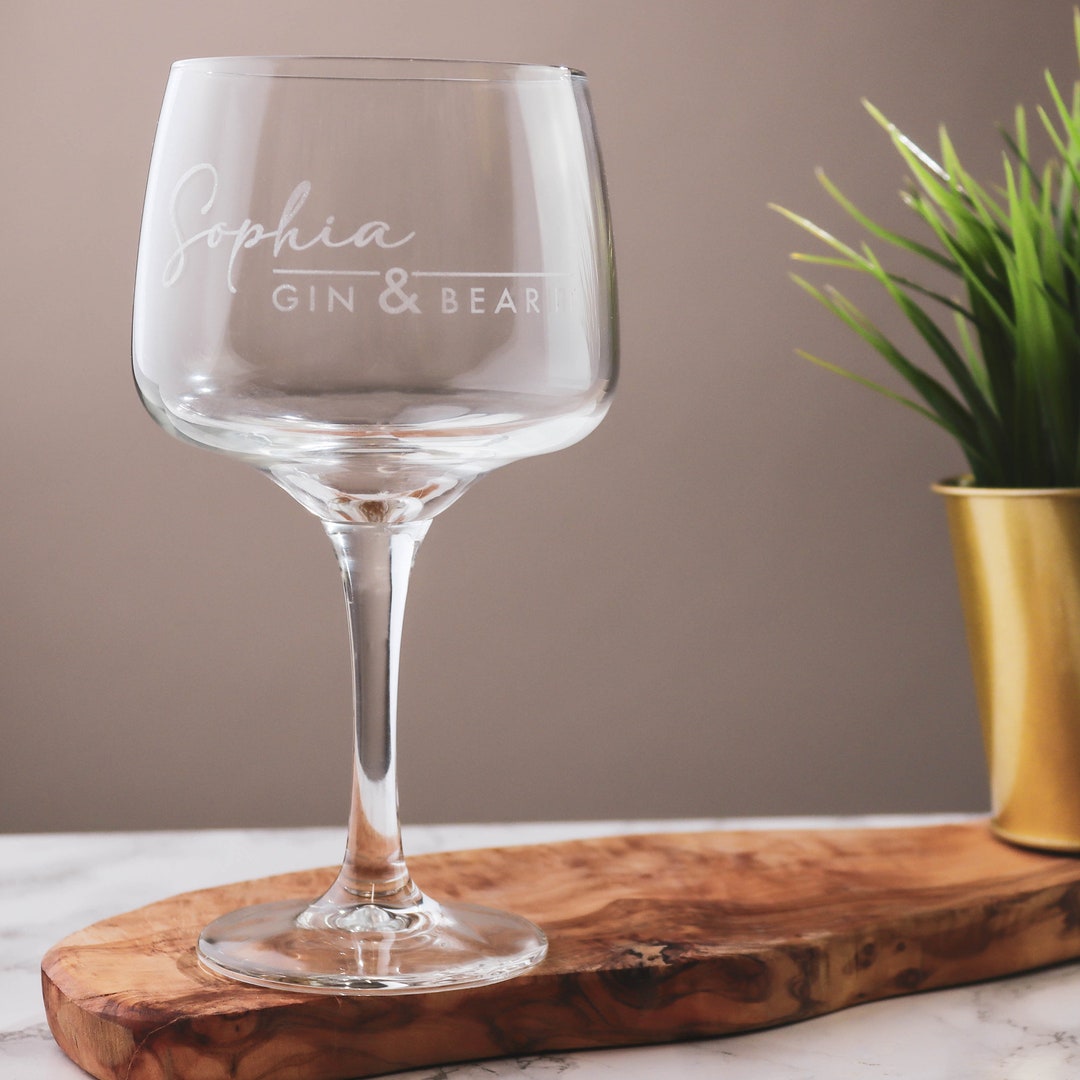 Personalised Gin Glass the Gin & Bear It is a Perfect Gift for Him Her ...