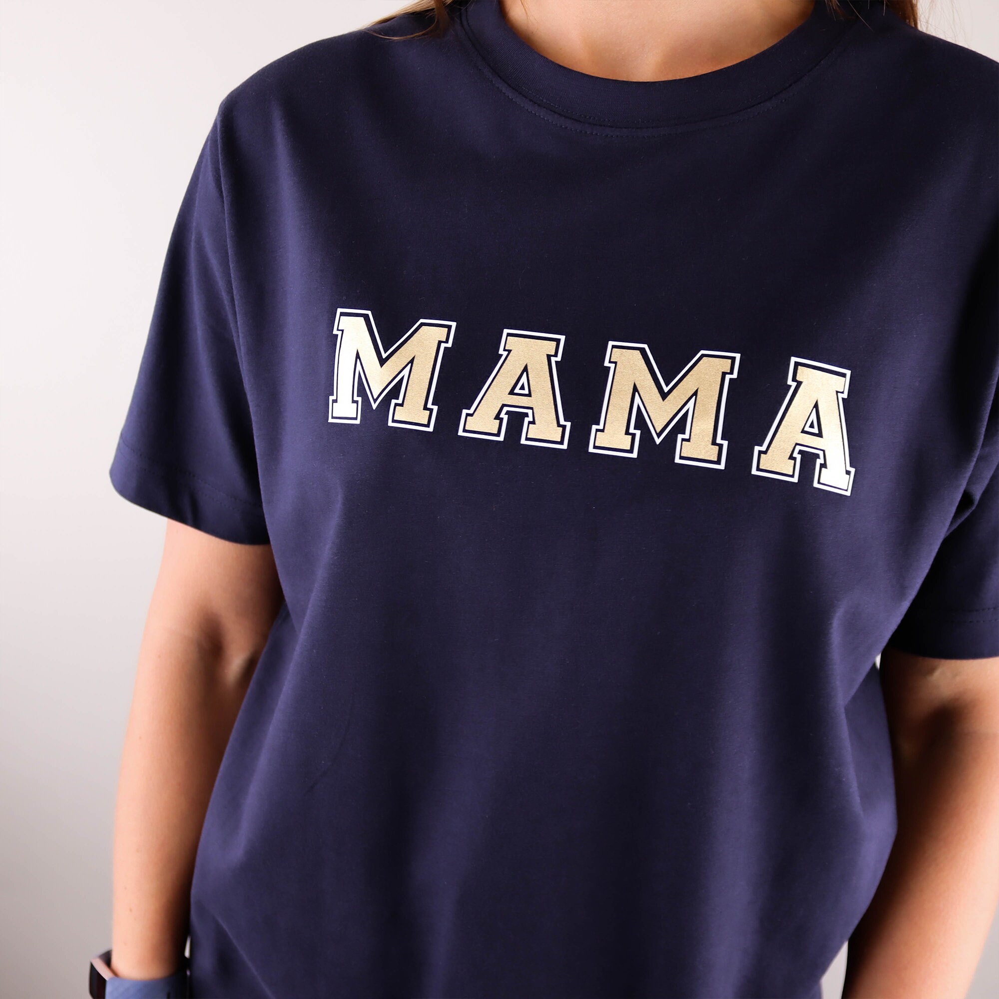 Mama Mummy Mum T-Shirt With Gold Print Design Great Summer Top | Etsy