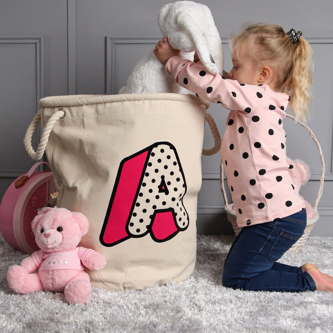 Girls Personalised Toy Teddy Storage Sack Tidy Bedroom Organiser Idea ...