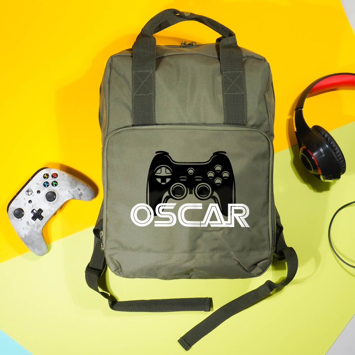 Personalised Back to School Gamer Rucksack Backpack Simple and - Etsy