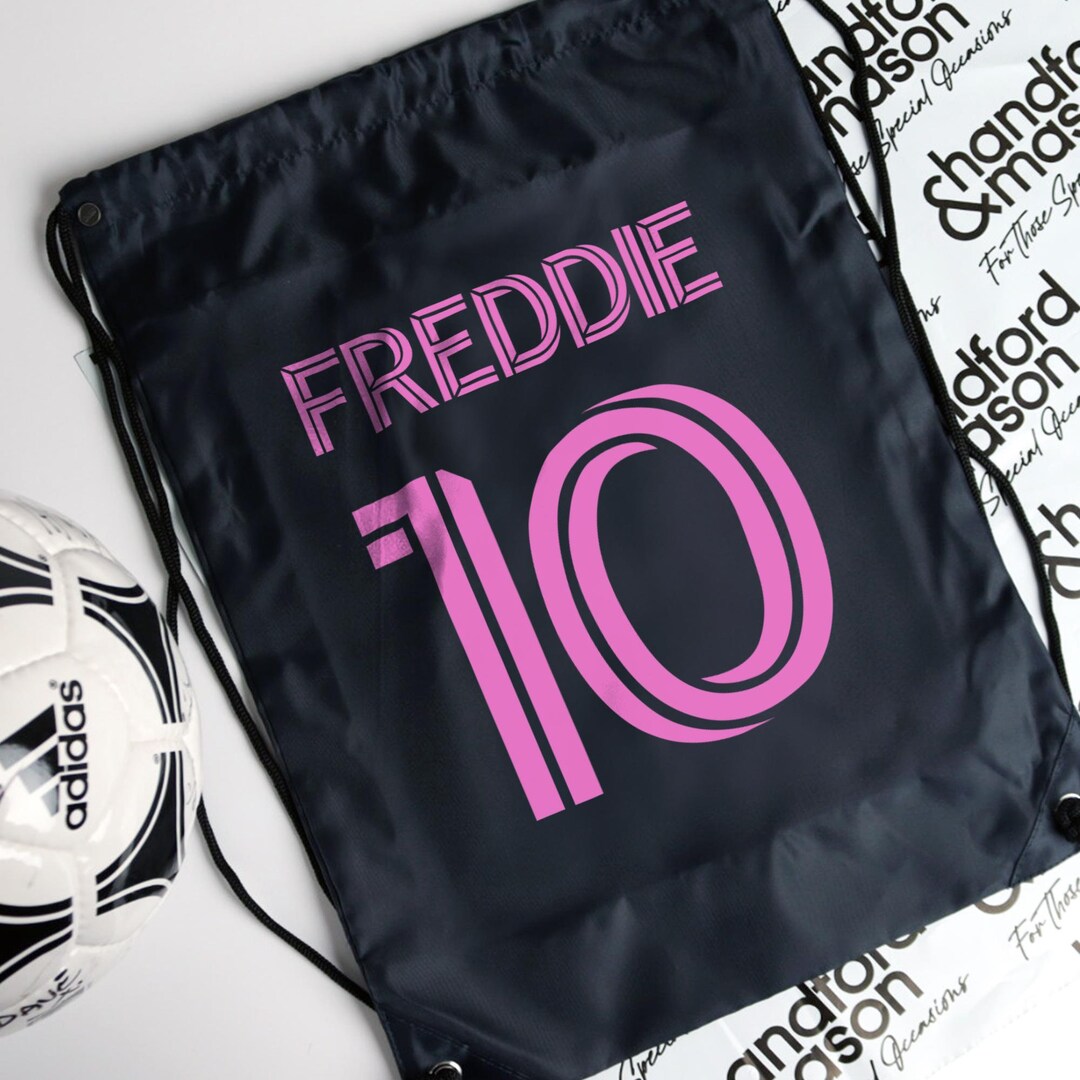 Football Boot Bag Personalised PE Gym Drawstring Bag Sack Back to ...