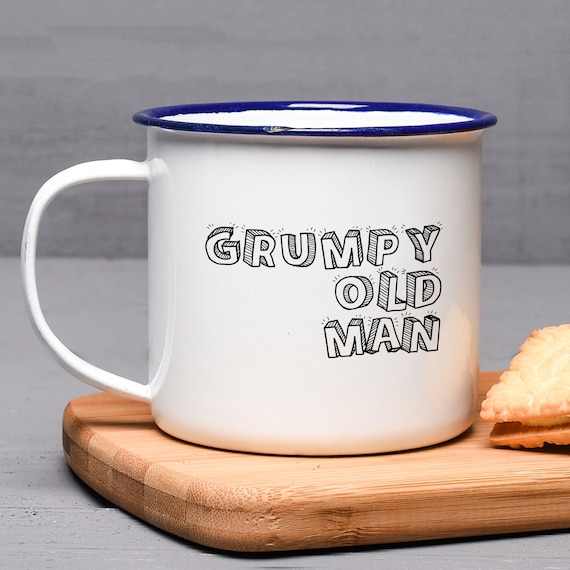 Funny Grumpy Old Man or Moody Cow Mug Birthday Christmas | Etsy
