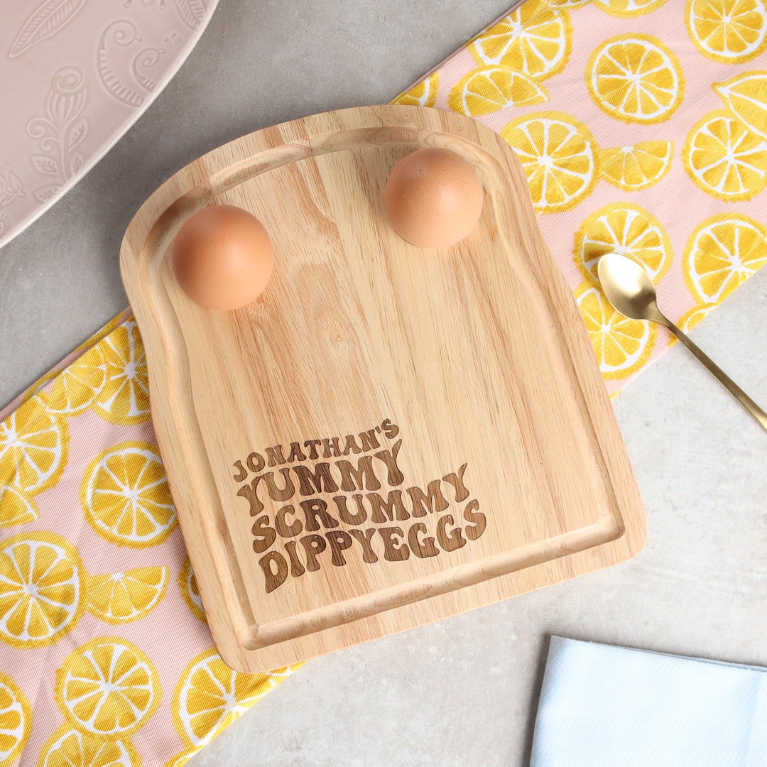 Personalised Dippy Egg and Soldiers Breakfast Board With a Yummy ...