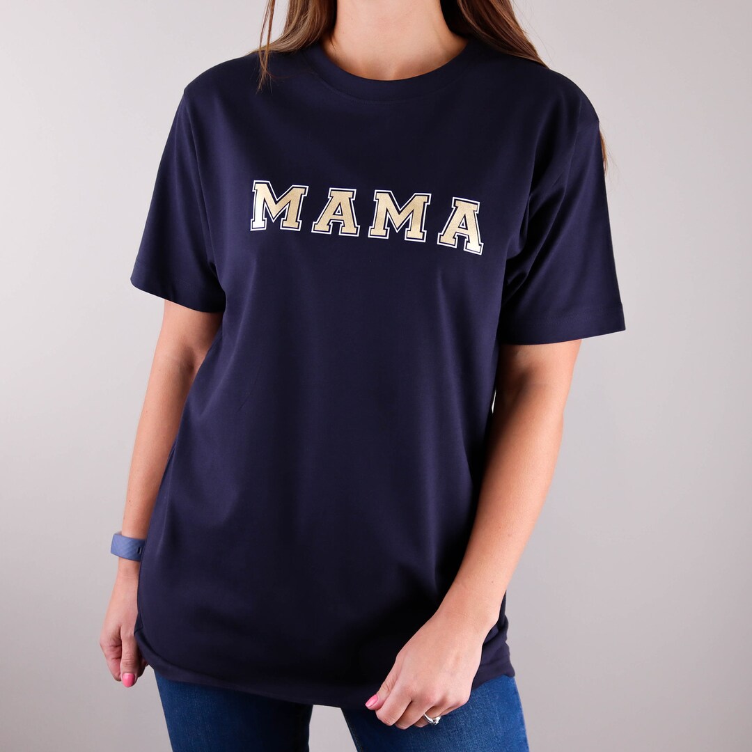 Mama Mummy Mum T-shirt With Gold Print Design Great Summer Top - Etsy