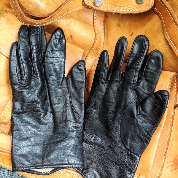Vintage Leather Gloves - Etsy
